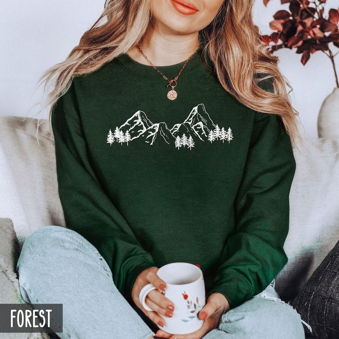 Mountain Sweatshirt, Nature Sweatshirt, Hiking Sweatshirt, Camping ...