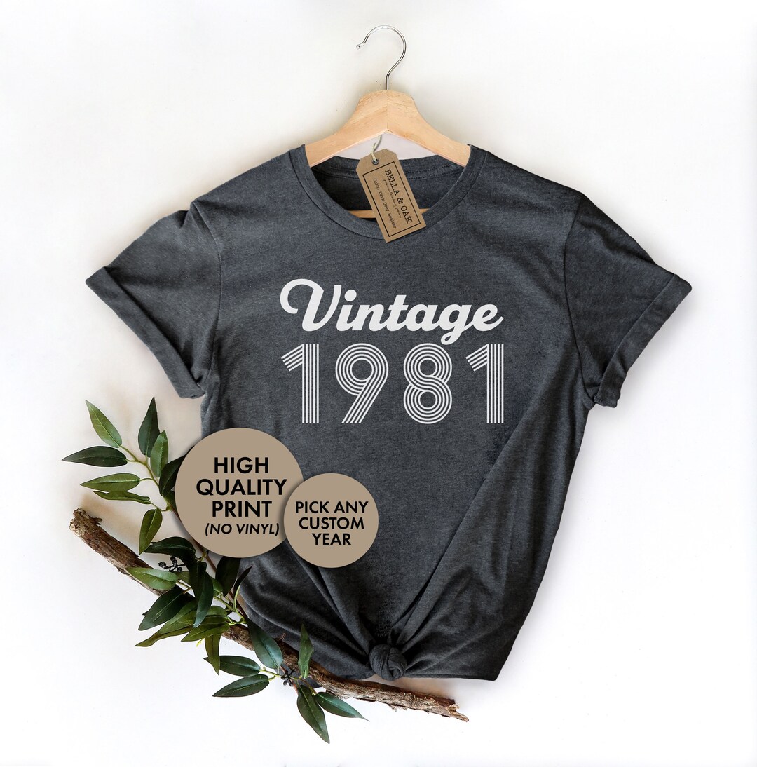 Vintage 1981 Shirt, 40th Birthday Shirt, Since 1981, 40th Birthday Gift ...