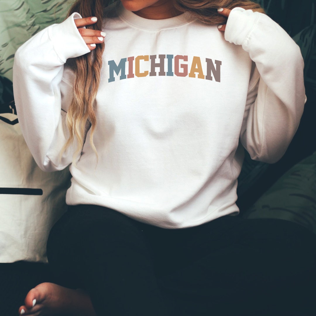 Michigan Sweatshirt, Michigan Sweater, Cute Michigan Shirt, State of ...