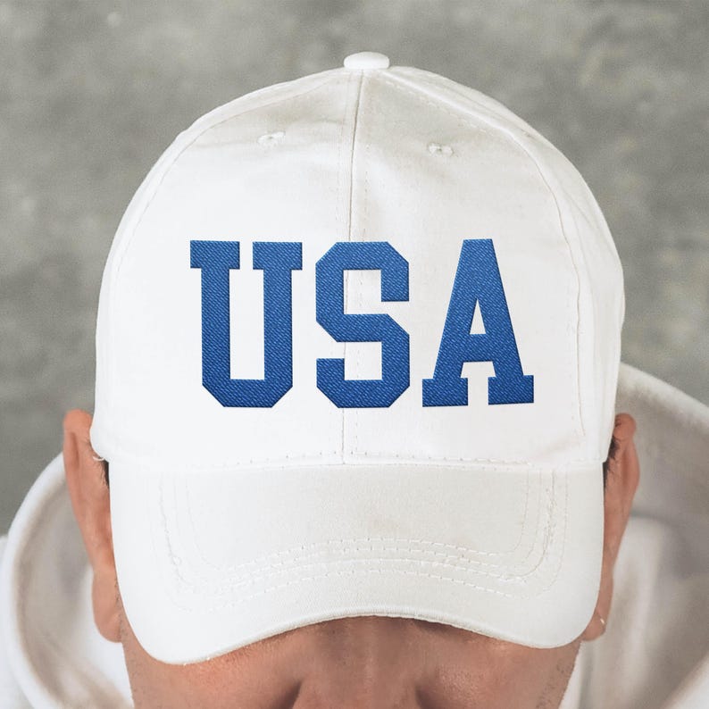 USA Embroidered Hat, July 4 Baseball Cap, Mens Fit Independence Day ...