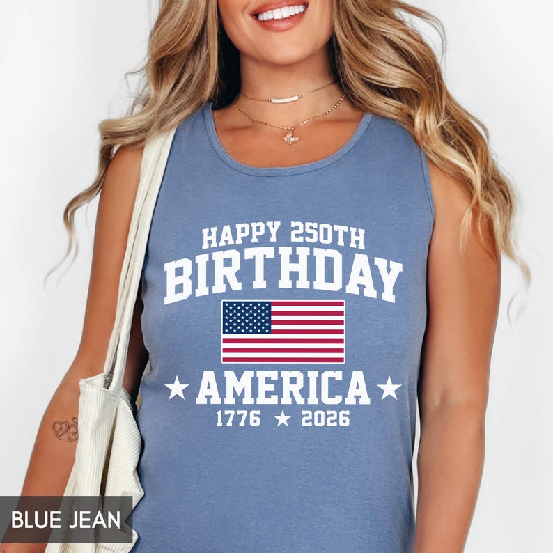 Comfort Colors® Happy 250th Birthday America Tank, USA ...