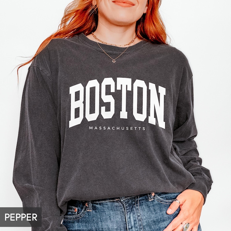 Long Sleeve Boston Shirts - Etsy