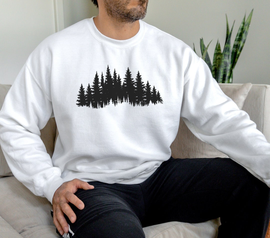 Nature Sweatshirt, Pine Trees Hoodie, Hiking Gifts for Women or Men ...