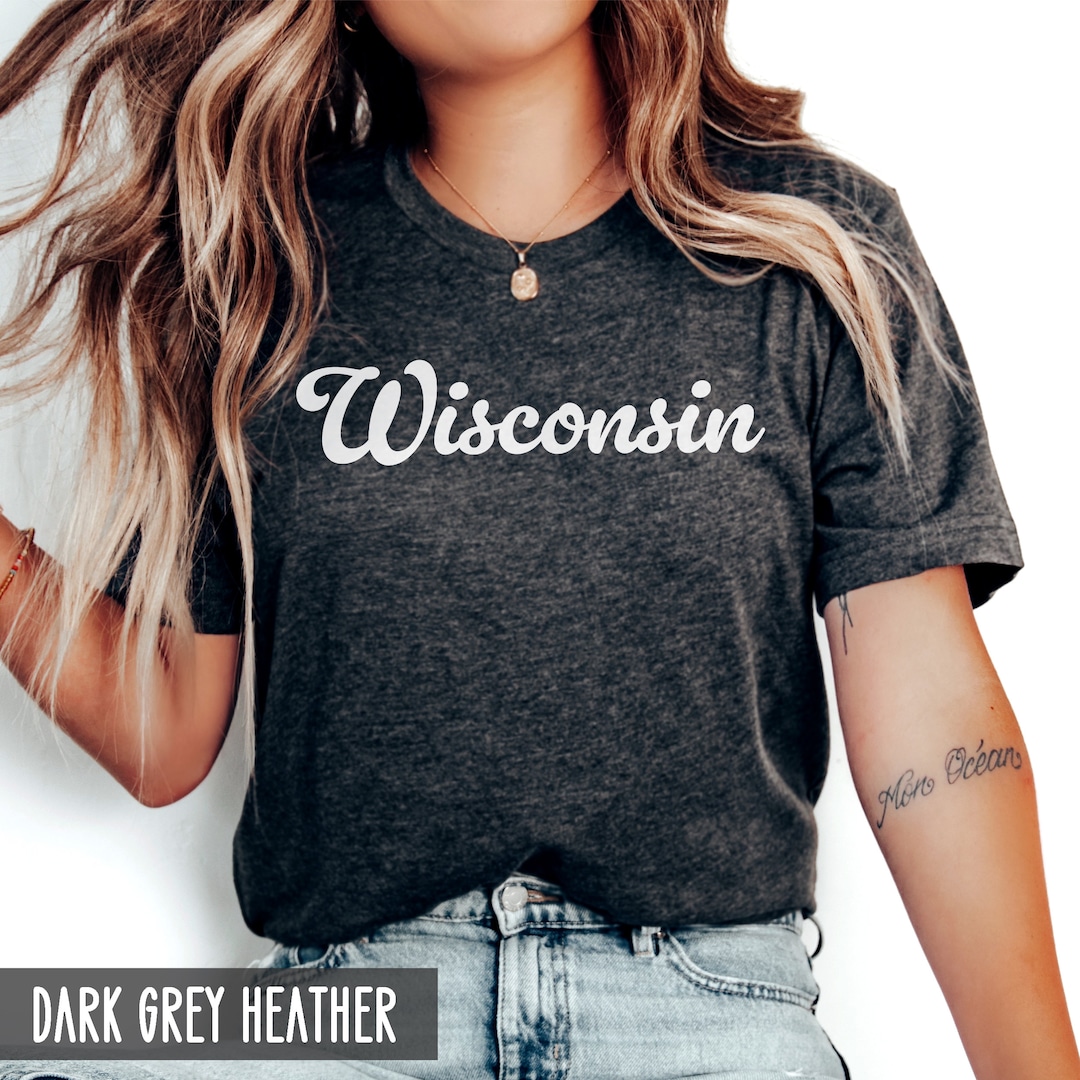 Wisconsin Shirt, State of Wisconsin Shirt, Wisconsin Gift for Him or ...