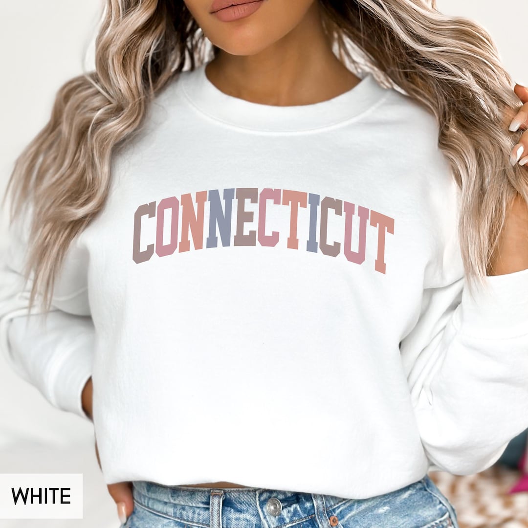 Connecticut Sweatshirt, CT Crewneck, State of Connecticut Gift Him or ...