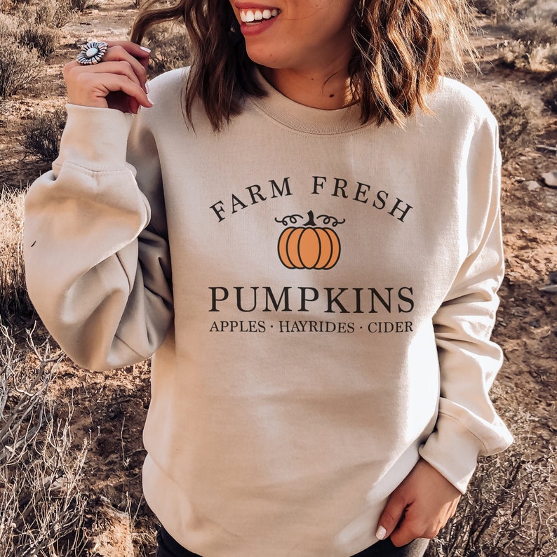 Fall Sweatshirt Women Fall Sweater Fall Pumpkin Sweatshirt | Etsy