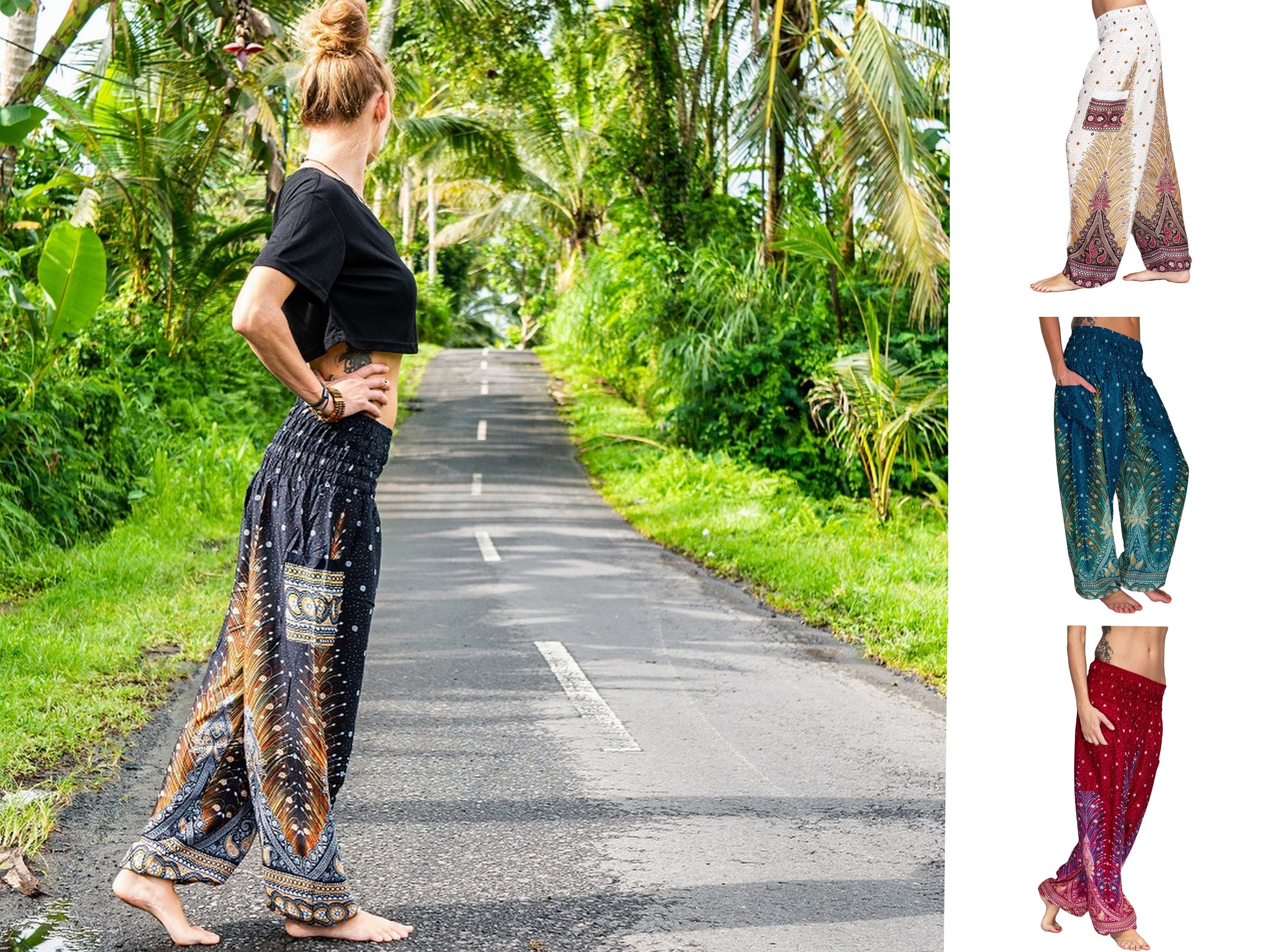 Harem Pants Bloomers Aladdin Pants Harem Pants Baggy Goa Balloon Yoga ...