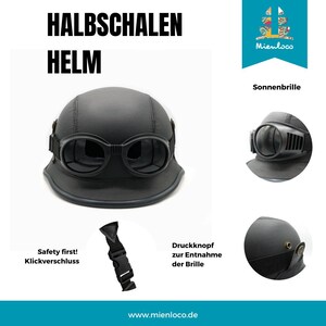 Vespa Motorcycle Helmet Retro Harley Chopper Military Half Shell Biker ...