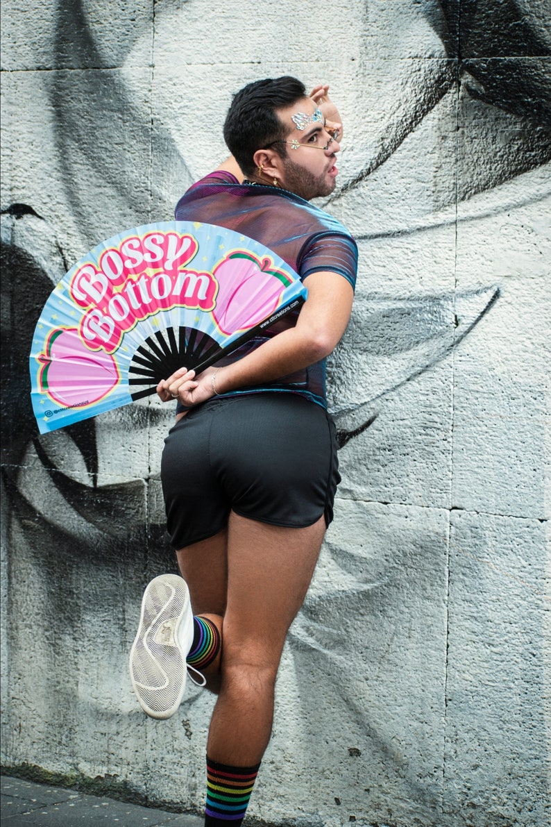 Rave Hand Fan Bossy Bottom Foldable Fan Sturdy Material - Etsy