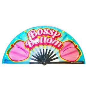 Rave Hand Fan - Bossy Bottom - Foldable Fan - Sturdy Material - Perfect ...