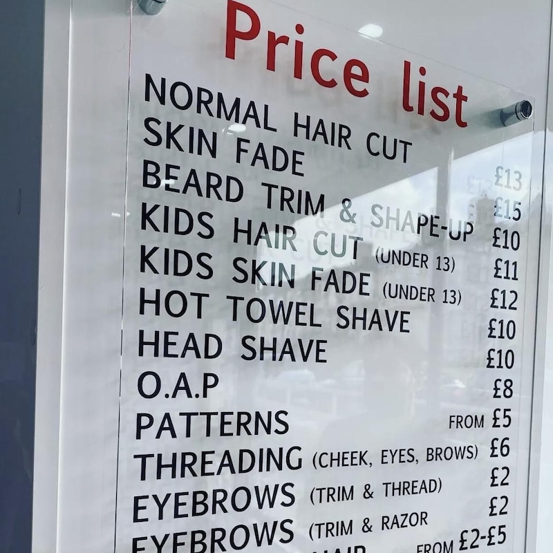 Custom Price List Board - Etsy