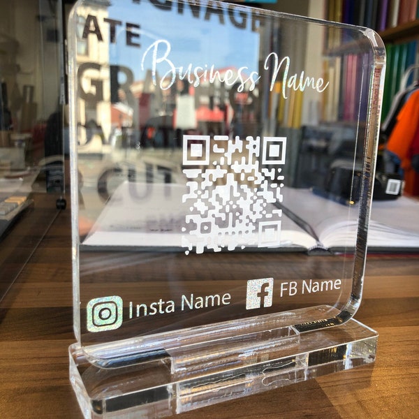 Acrylic Qr Code Stand - Etsy UK