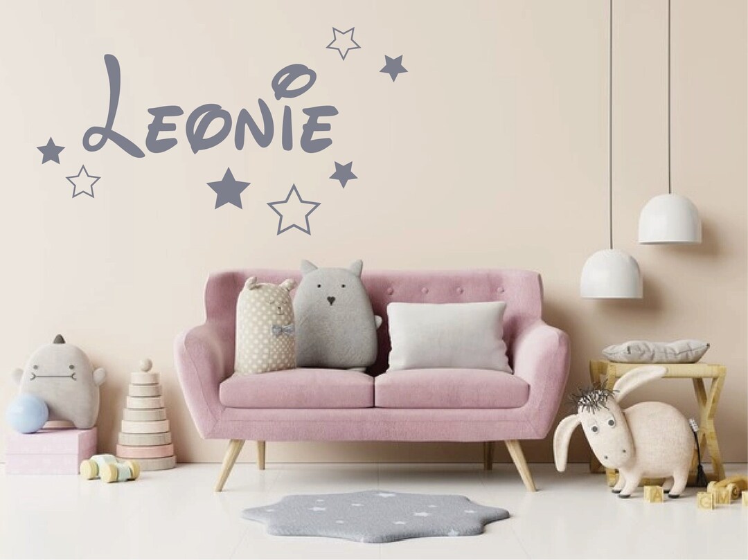 Name Wall Decal Disney Inspired Font Personalised Name Sticker and ...