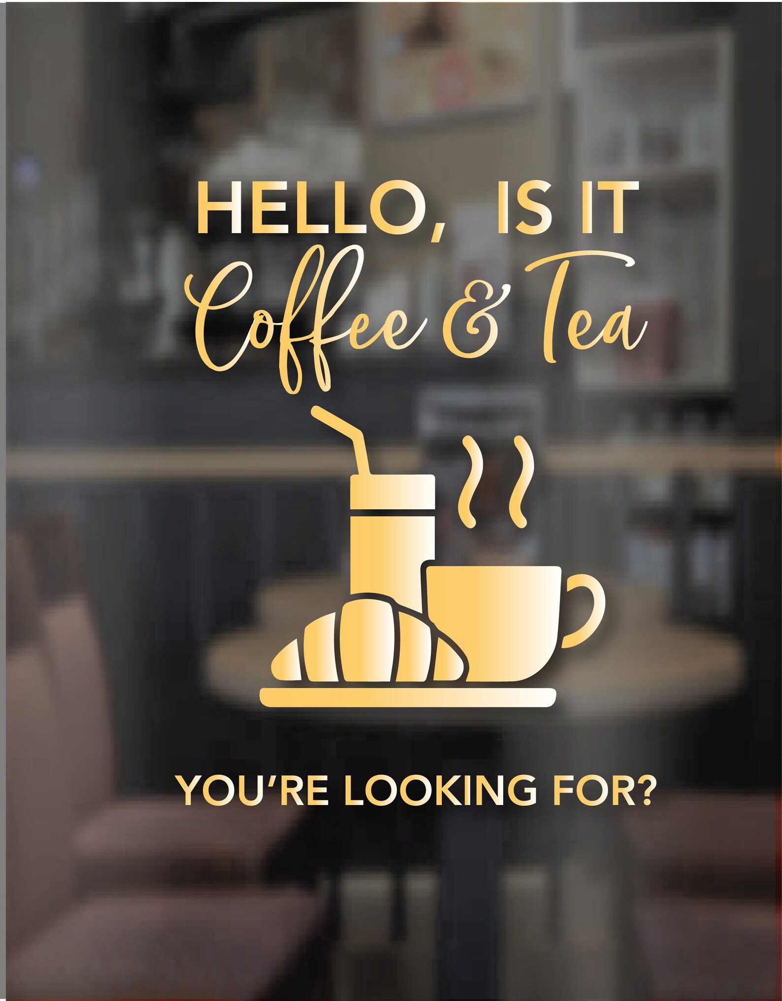 Coffee Shop Decals I Window Glass Sticker I Customer Message I Business ...