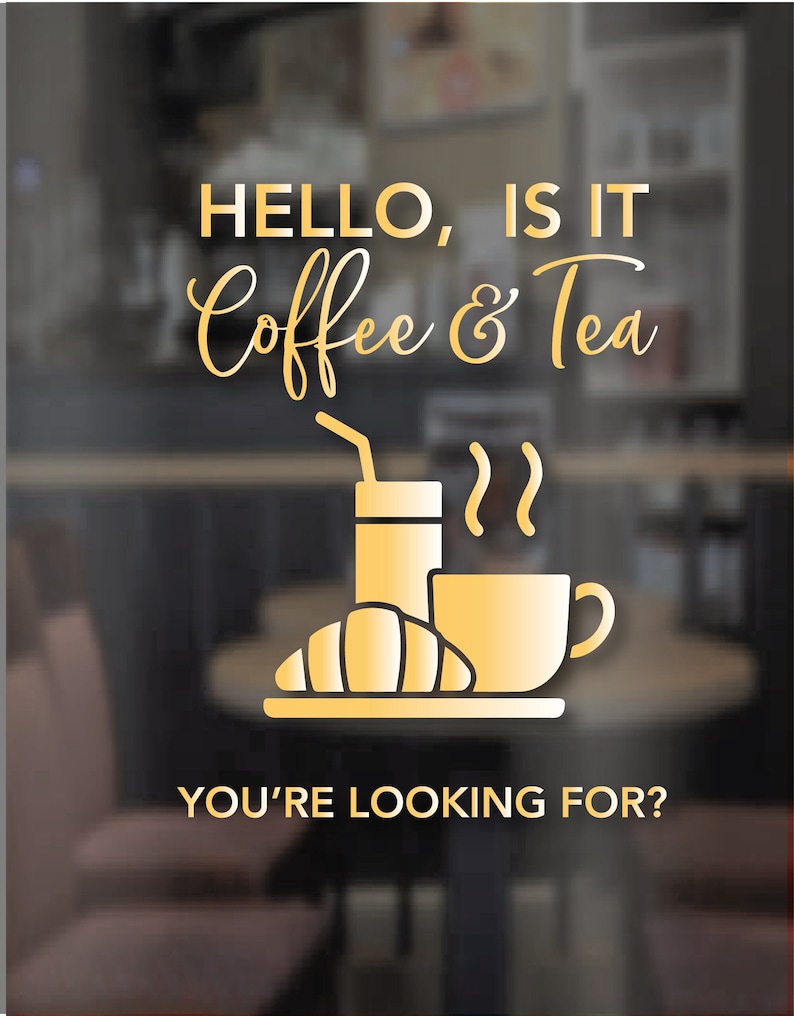 Coffee Shop Decals I Window Glass Sticker I Customer Message I Business ...