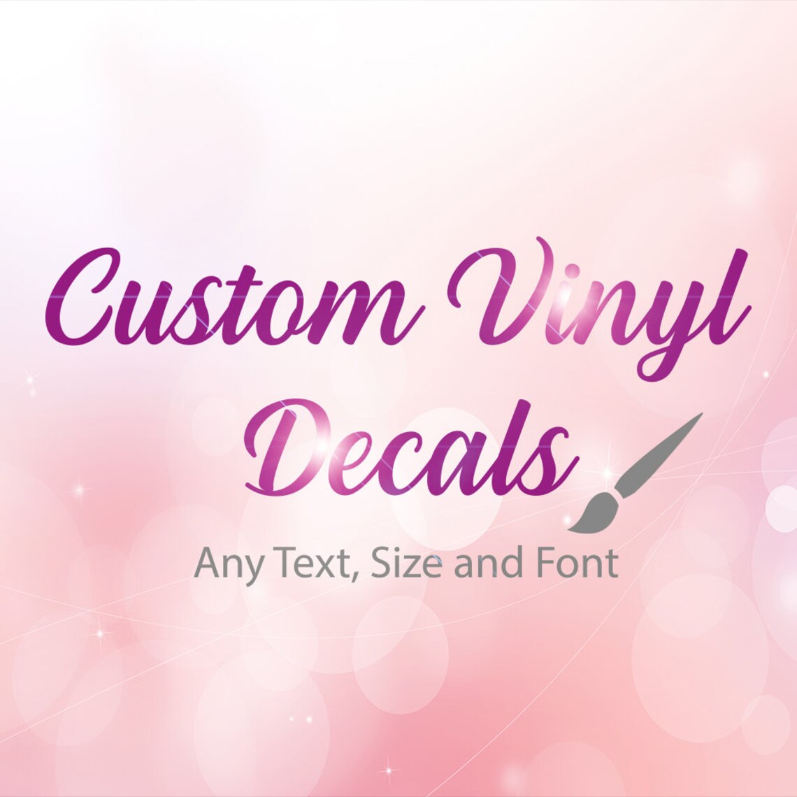 Personalised Custom Vinyl Decal Sticker Personalized Sticker Vinyl ...