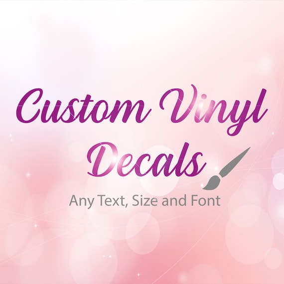 Personalised Custom Vinyl Decal Sticker Personalized Sticker - Etsy