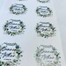 Blanche Botanical Floral Stickers I Wedding & Party I Personalised Text ...