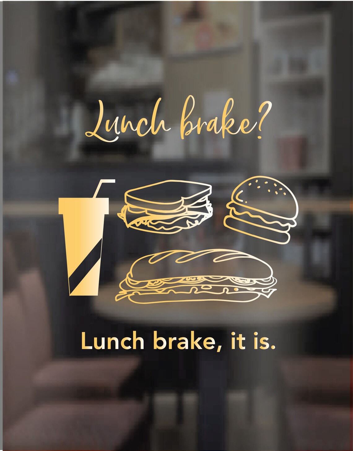 Coffee Shop Decals I Window Glass Sticker I Customer Message I Business ...