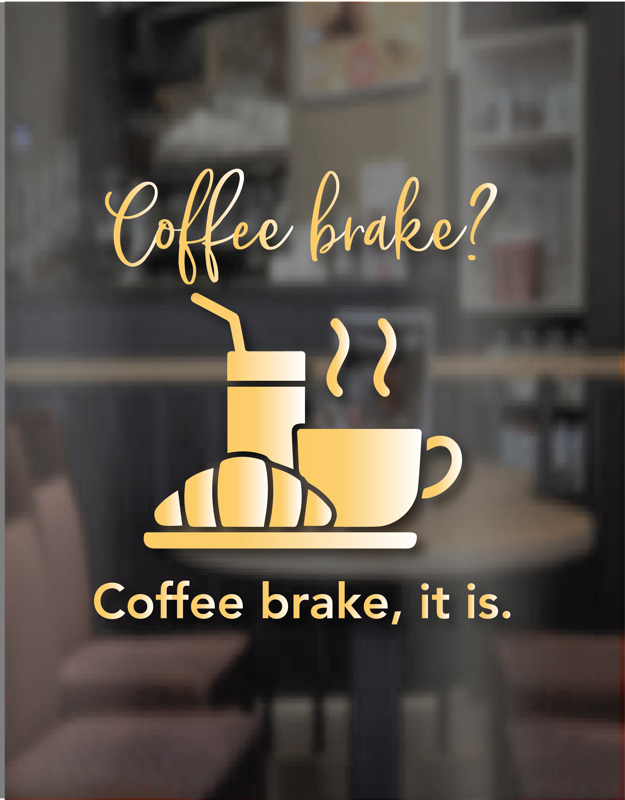 Coffee Shop Decals I Window Glass Sticker I Customer Message I Business ...