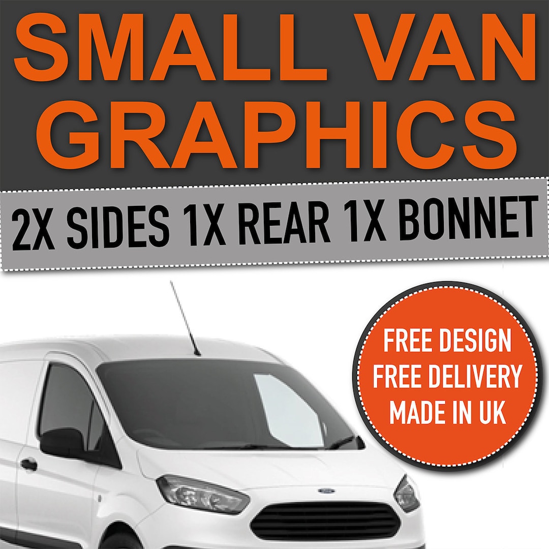 Small Van Full Kit Graphics Stickers Lettering Decals Custom Inc ...