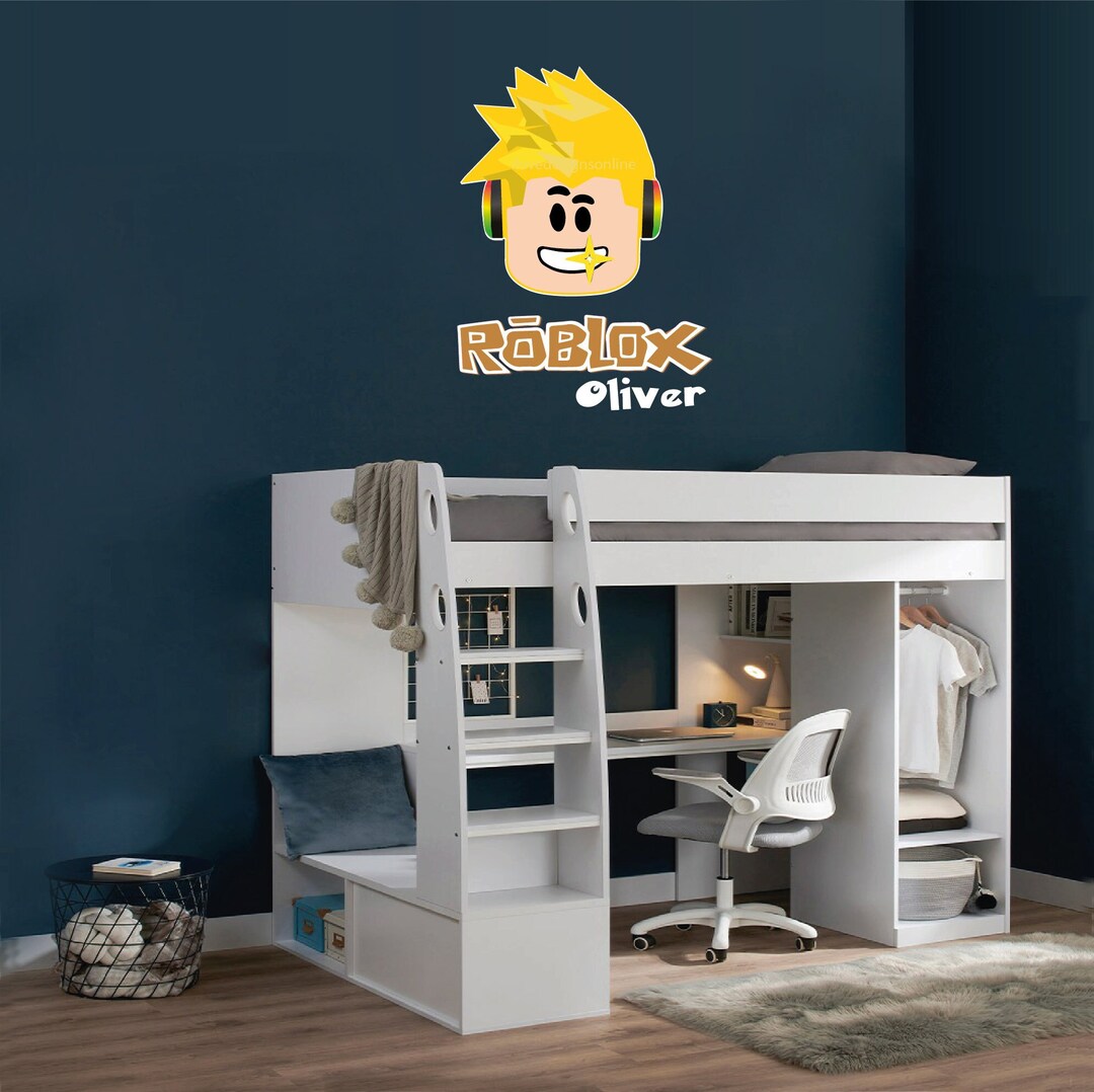 Roblox Boy Character Wall Decal Personalised I Gaming Wall Sticker I ...