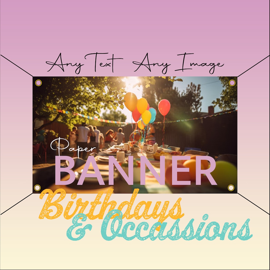 Birthday & Occasion Banner | Paper Recycling Banner | Design Your Own ...