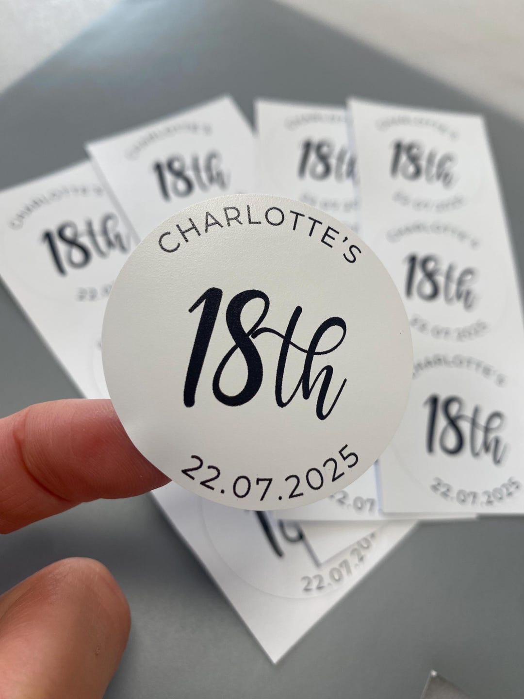 Minimalist Birthday Party 18th 21st 30th & Occassion Party Stickers ...