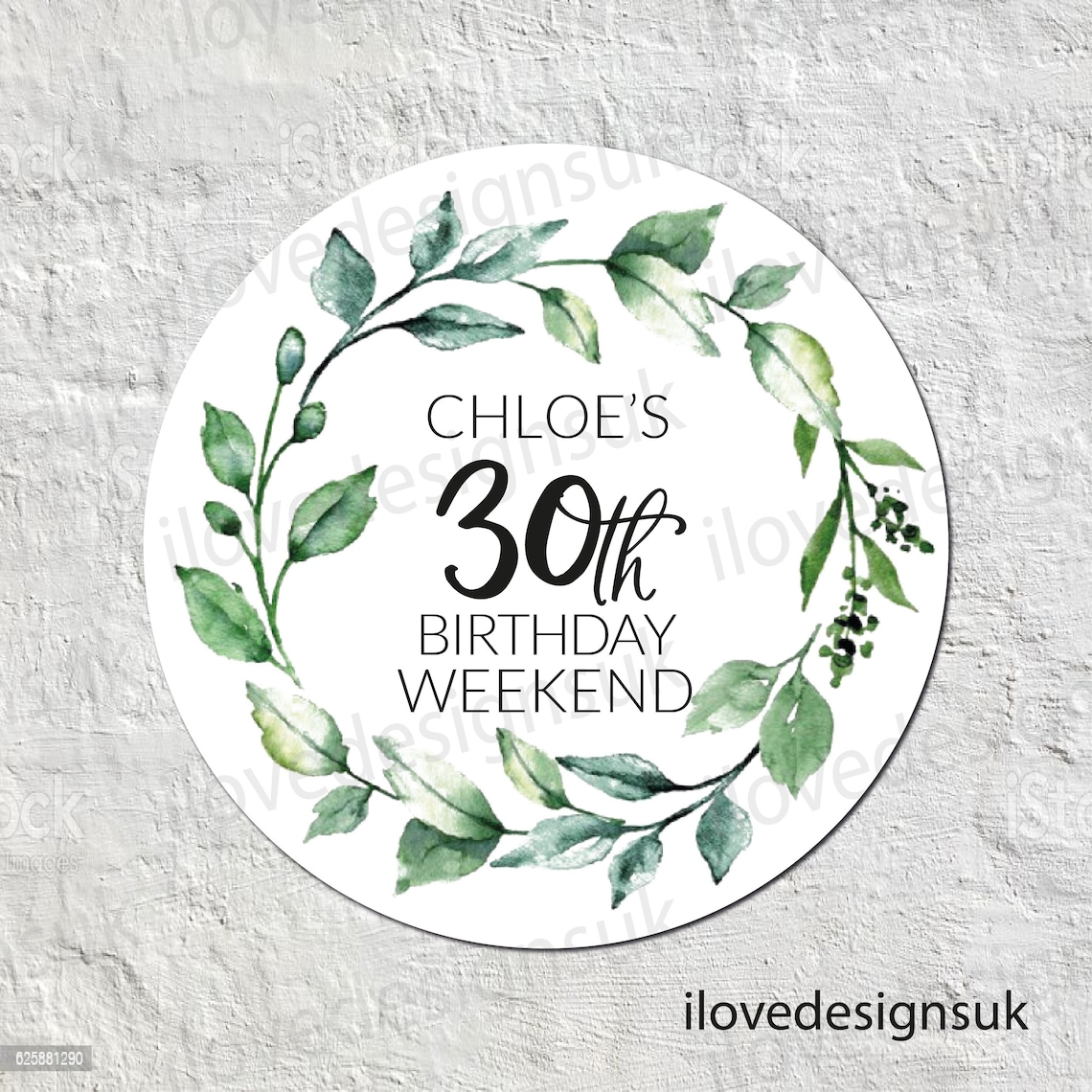 Big Birthday Stickers 30th 40th 50th Personalised - Etsy