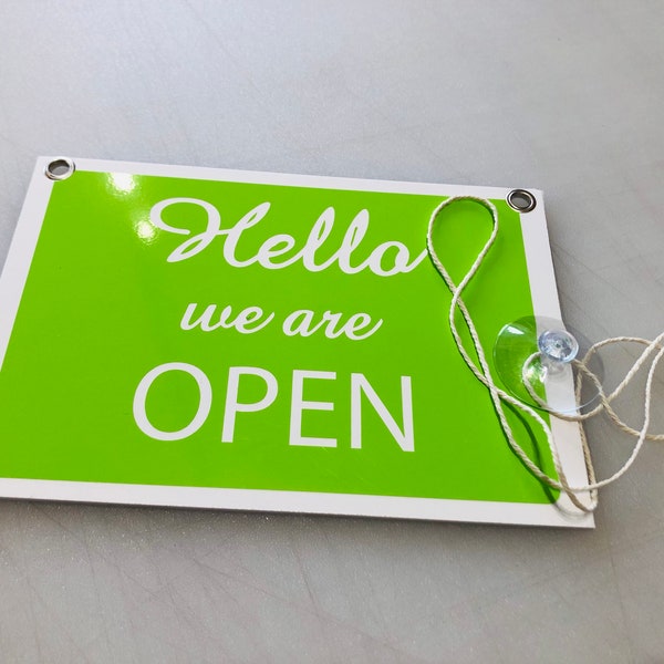 Orange white open sign - Etsy Nederland