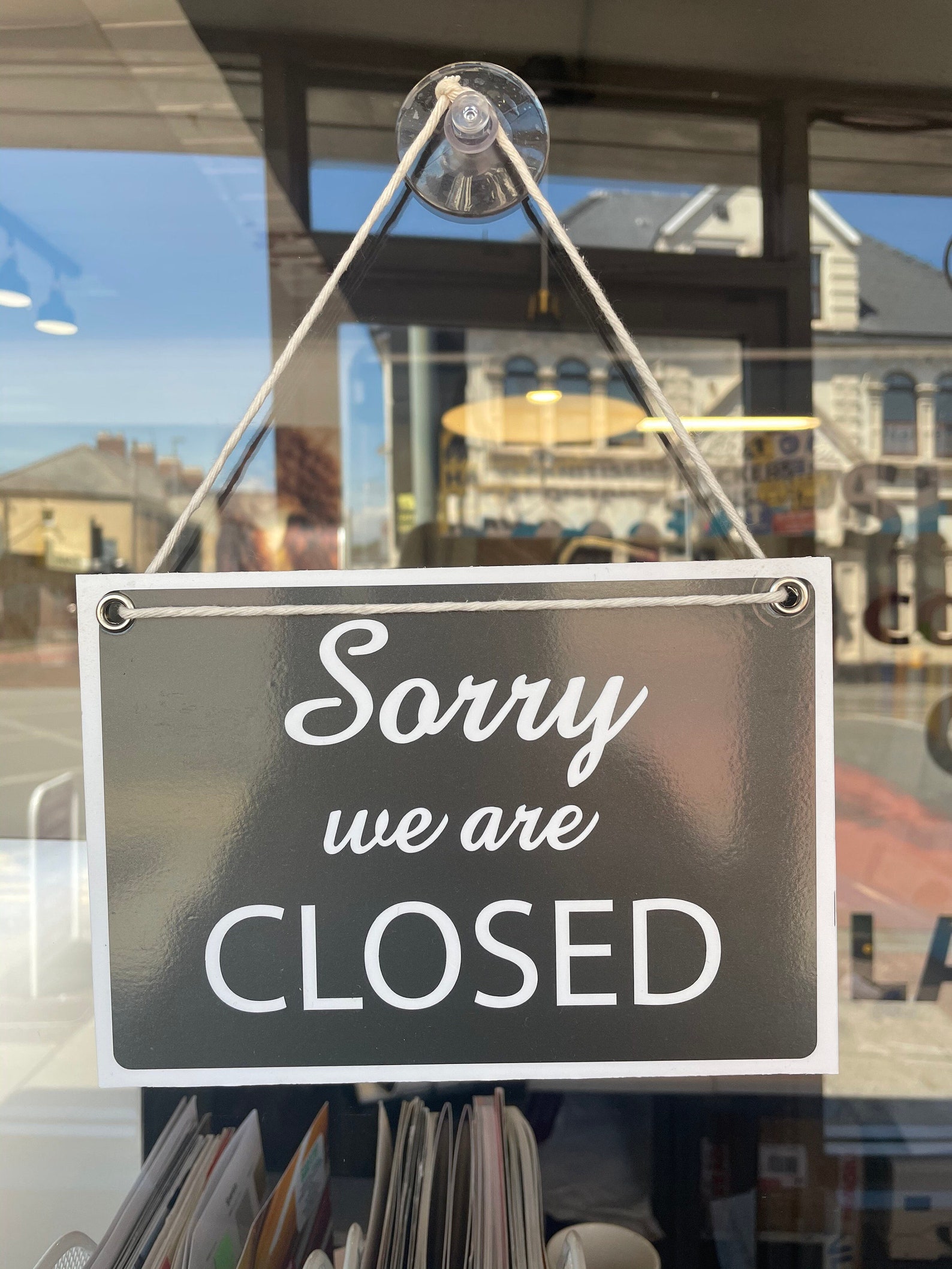 Open Closed Door Sign for Business, Shop, 3mm Rigid Reversible Hanging ...
