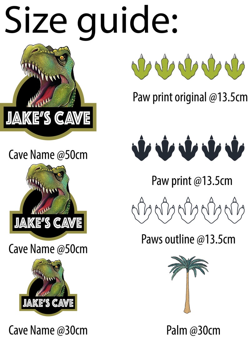 Jurassic Cave & Dinosaur Paw Prints Bedroom Decor I - Etsy