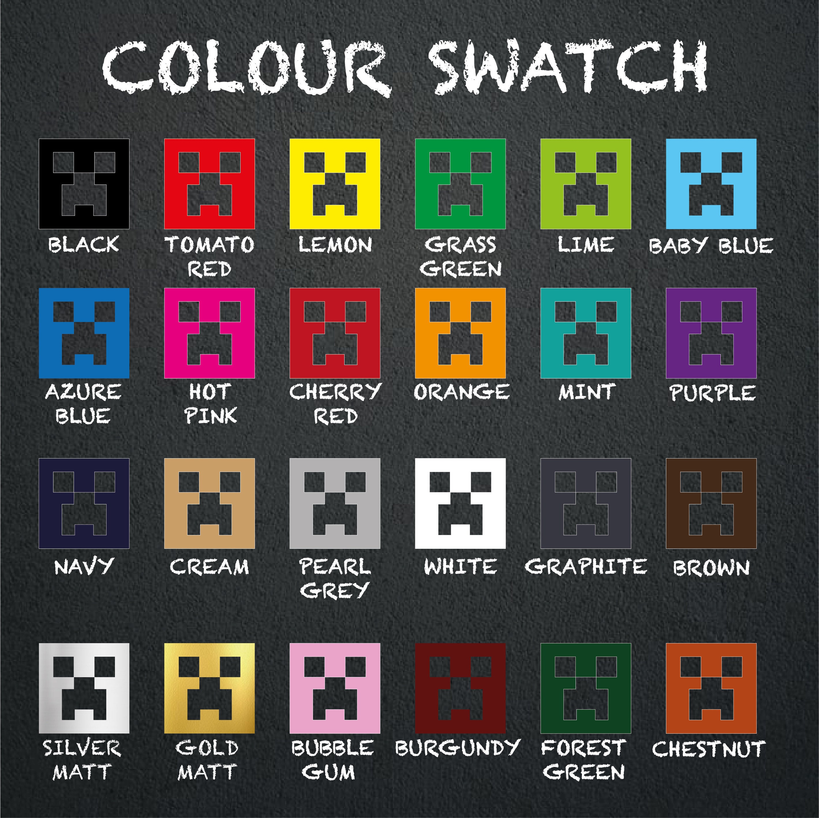 Minecraft PIXELS Sticker Vinyl Wall Decal Bedroom Decoration | Etsy