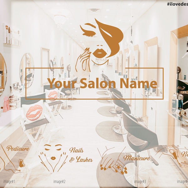 Salon Window Decal - Etsy