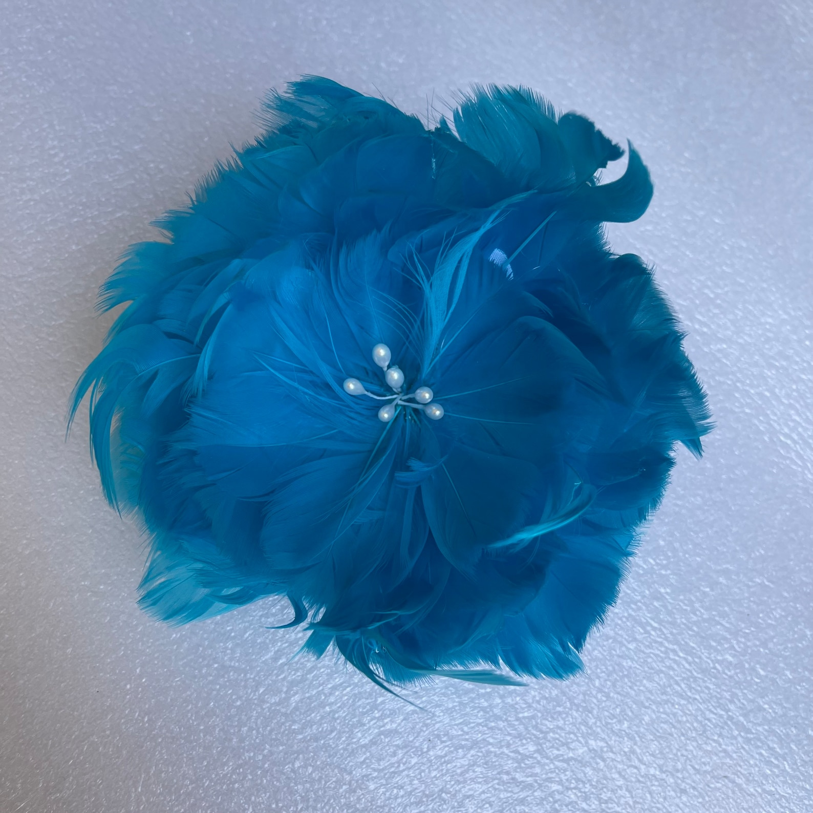 Feather Flower Pin Brooch Accessory, for Bag, Hat, Lapel, Custom Made ...
