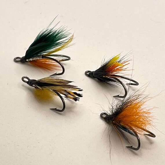 4 Double Hook Salmon Fly Atlantic Fishing Fly Hook 6 Custom - Etsy