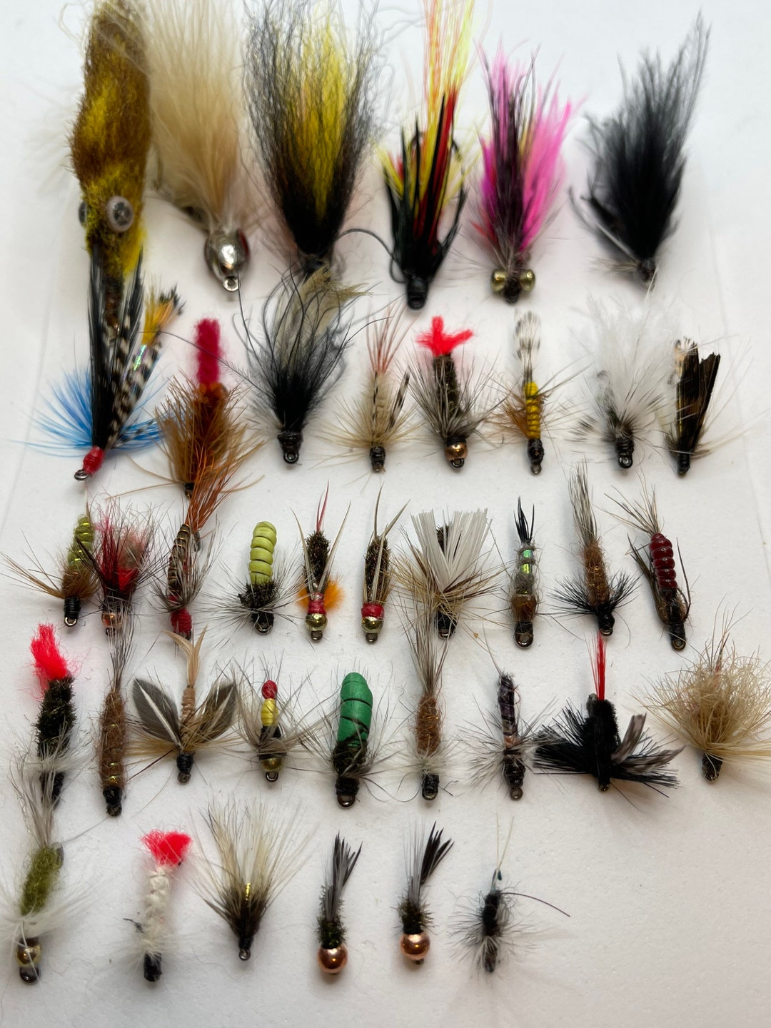 35+assortment of Flies Fly Fishing Lures Hand Made in USA - Etsy