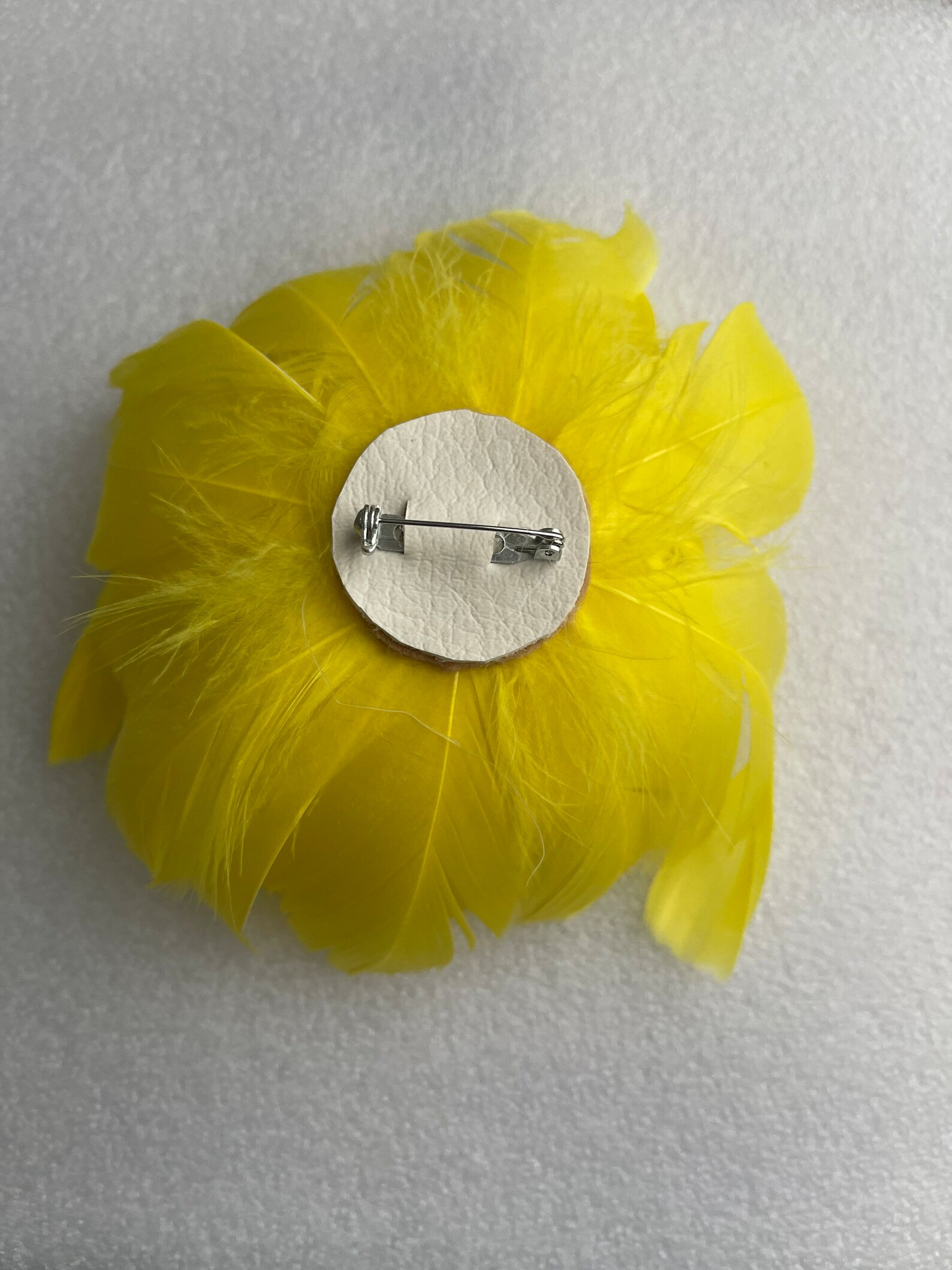 Feather Flower Pin Brooch Accessory, for Bag, Hat, Lapel, Custom Made ...