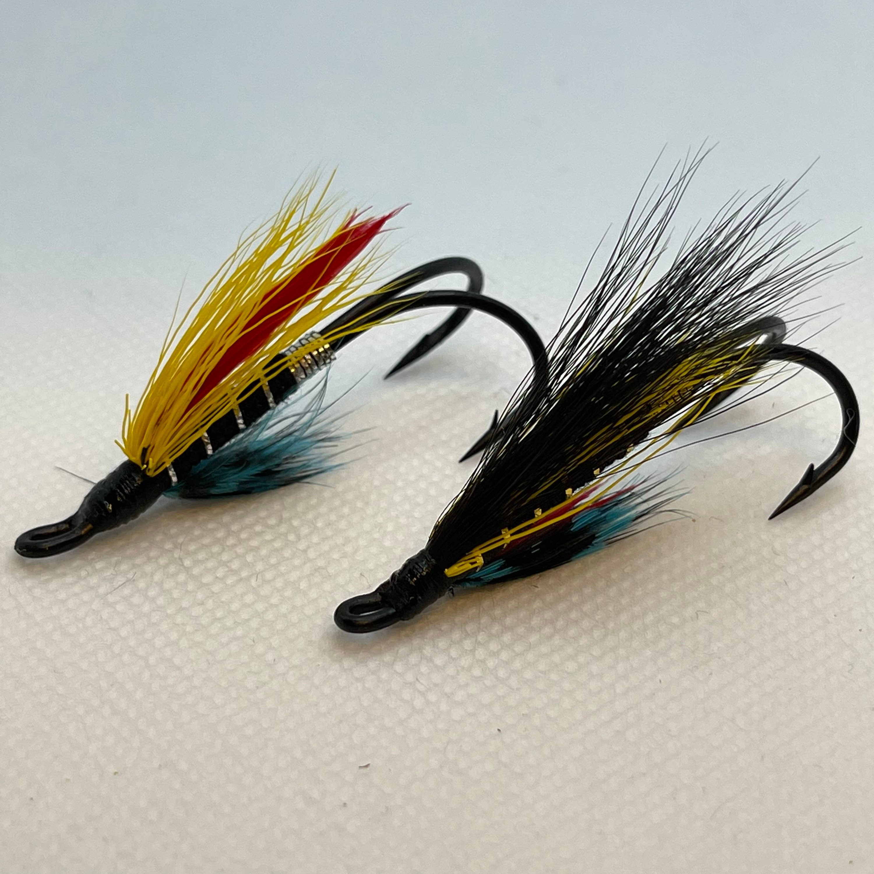 2 Salmon Fly Fishing Fly Double Hook 3 Custom Hand Made in USA - Etsy