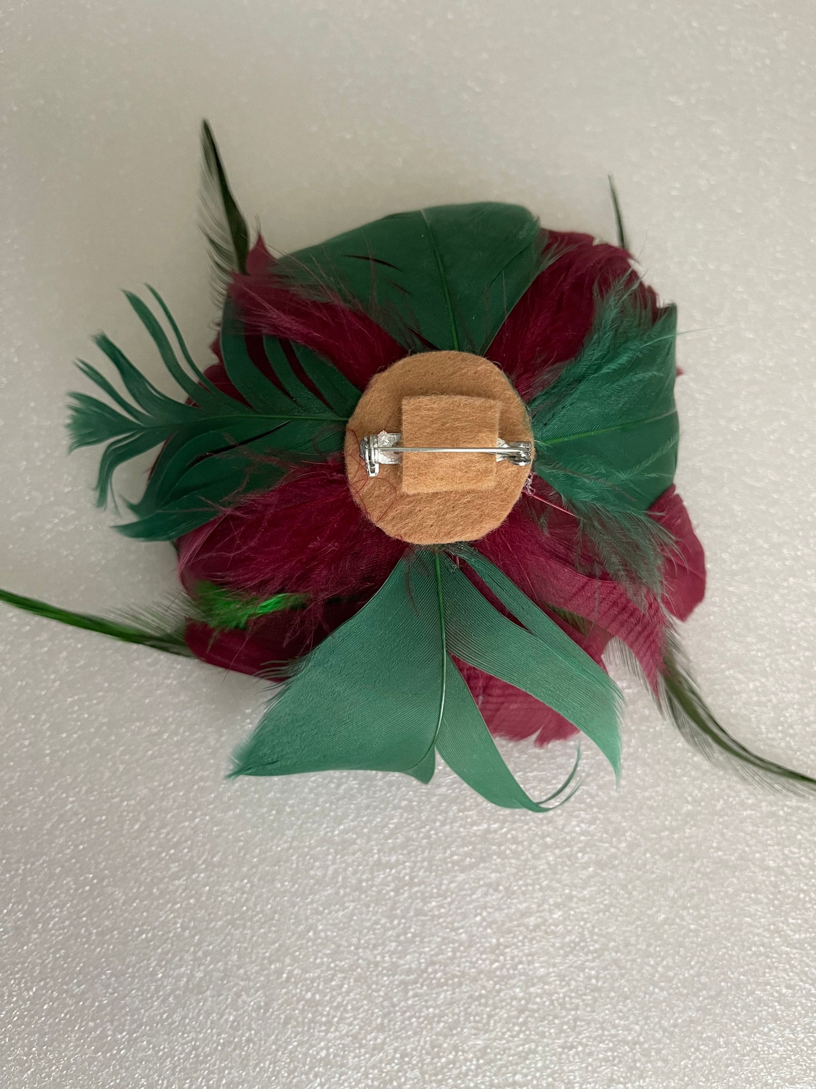 Feather Flower Pin Brooch Accessory, for Bag, Hat, Lapel, Custom Made ...