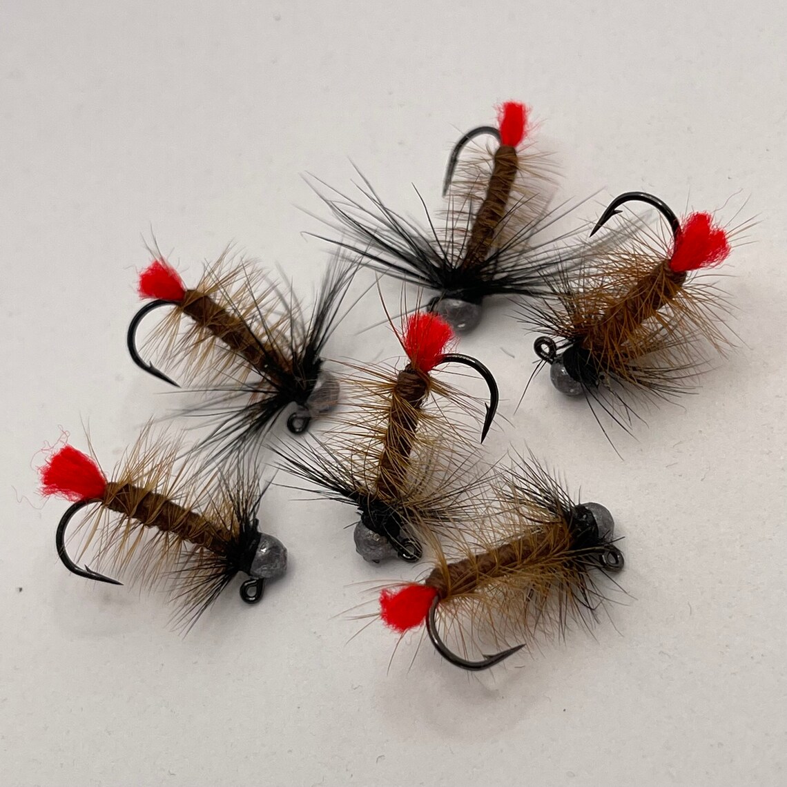 6 Crackleback Flies Fishing Fly Jig Hook #6 Custom Hand Made in USA - Etsy