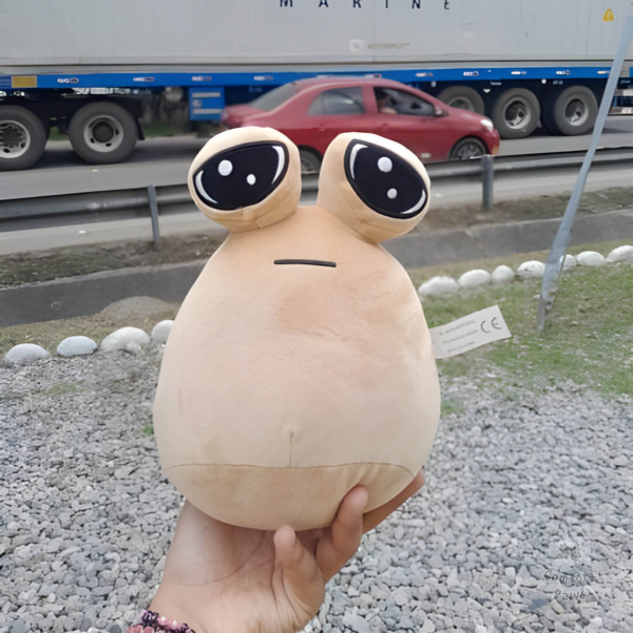 Sad Pou Plush Anxiety Soothing Mental Support Plush Toy Companion Toy ...