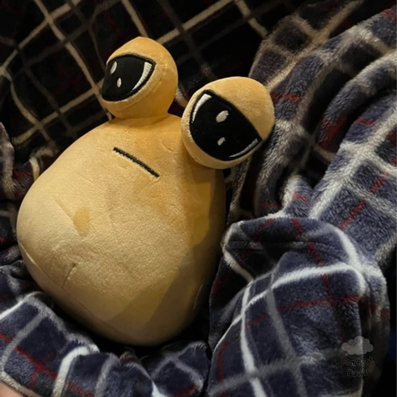 Sad Pou Plush Anxiety Soothing Mental Support Plush Toy Companion Toy ...