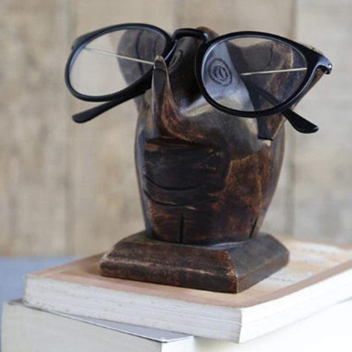 Wooden Eyeglass Spectacle Holder Hand Carved Display Stand - Etsy