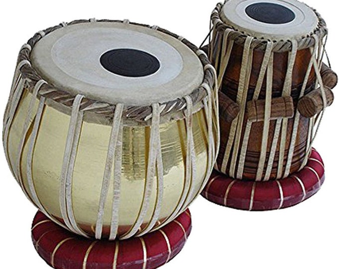 Sai Musical Tabla Drum Set Buy 25kg Black Brass Bayan Finest Dayan With Book Hammer Cushions