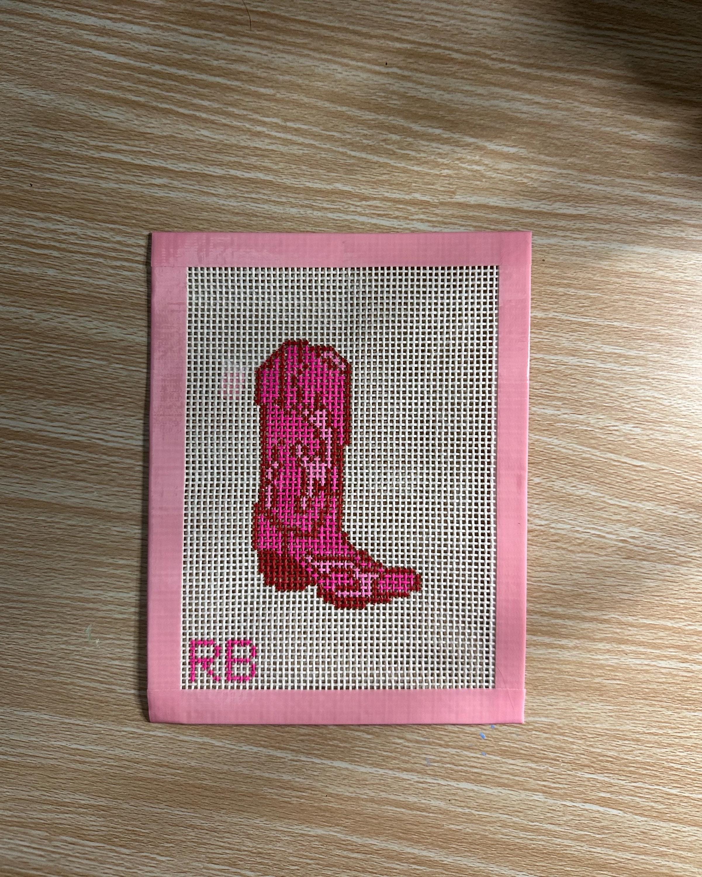 Cowboy Boot Handpainted Needlepoint Canvas - Etsy