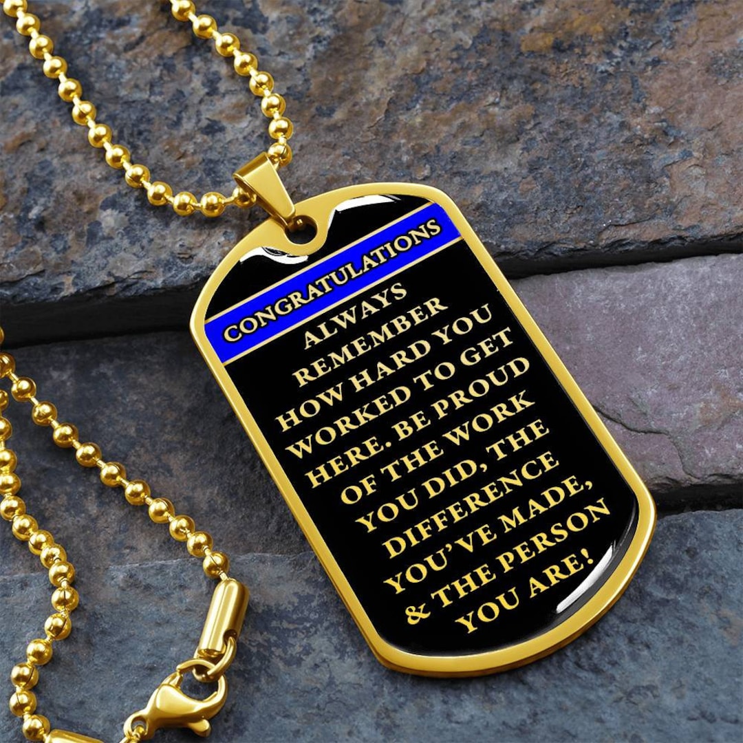Personalized Retirement Gift for Police Officer Thin Blue Line Gifts ...