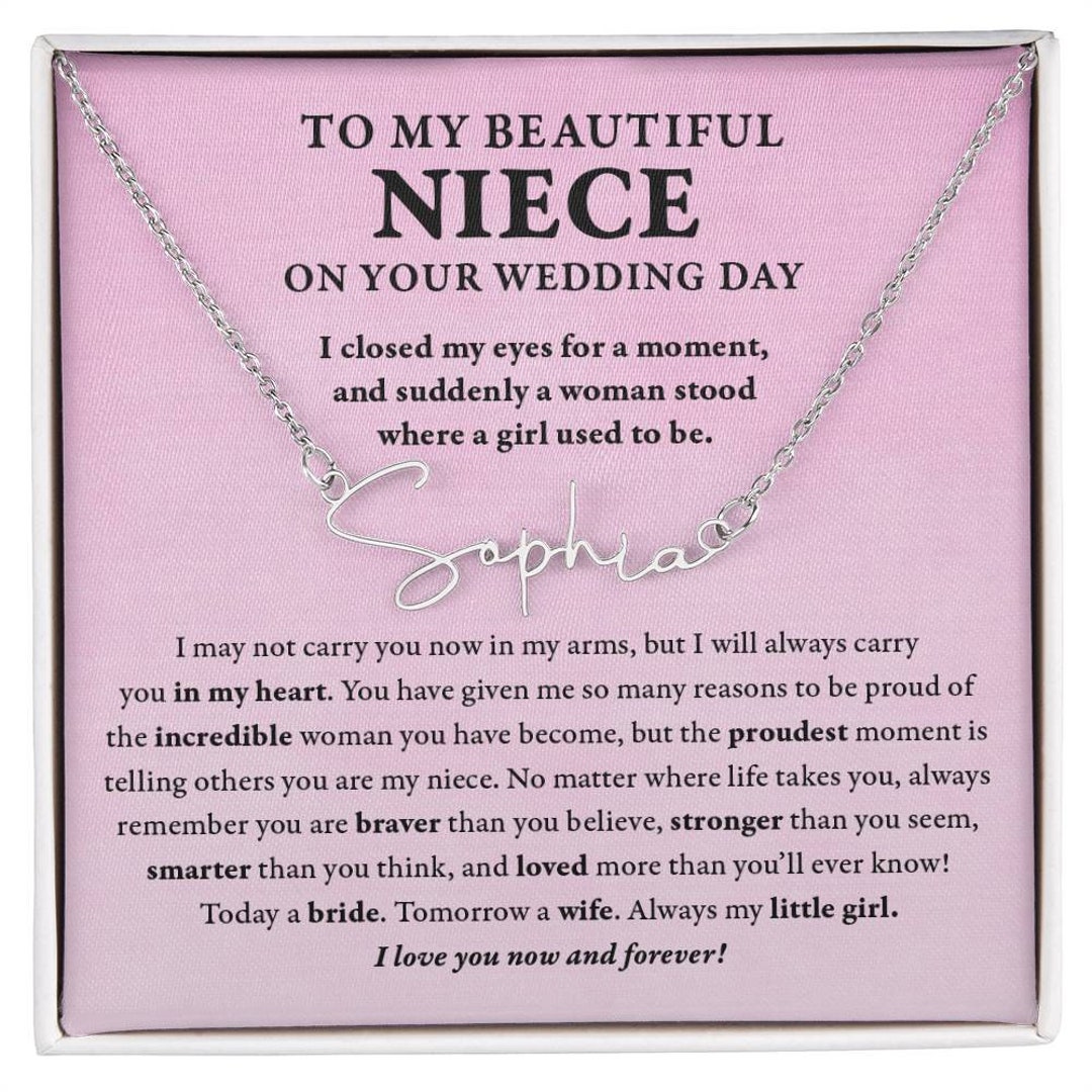 Personalized Niece Wedding Gift to My Niece Getting Married - Etsy