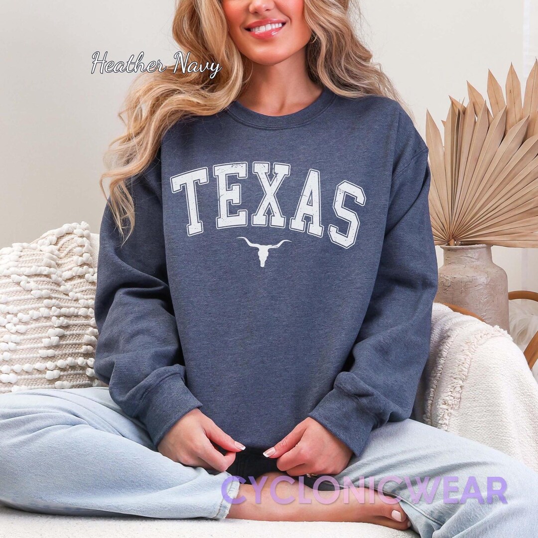 Texas Longhorn Sweatshirt, College Student Apparel, Sports Fan Sweater ...