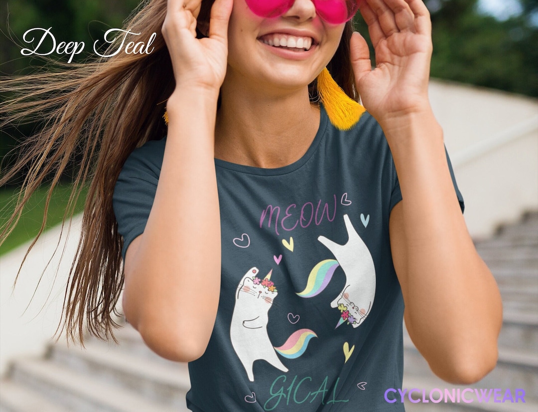 Magical Kawaii Cats Shirt, Cat Lover T-shirt, Kawaii T Shirt, Cute ...